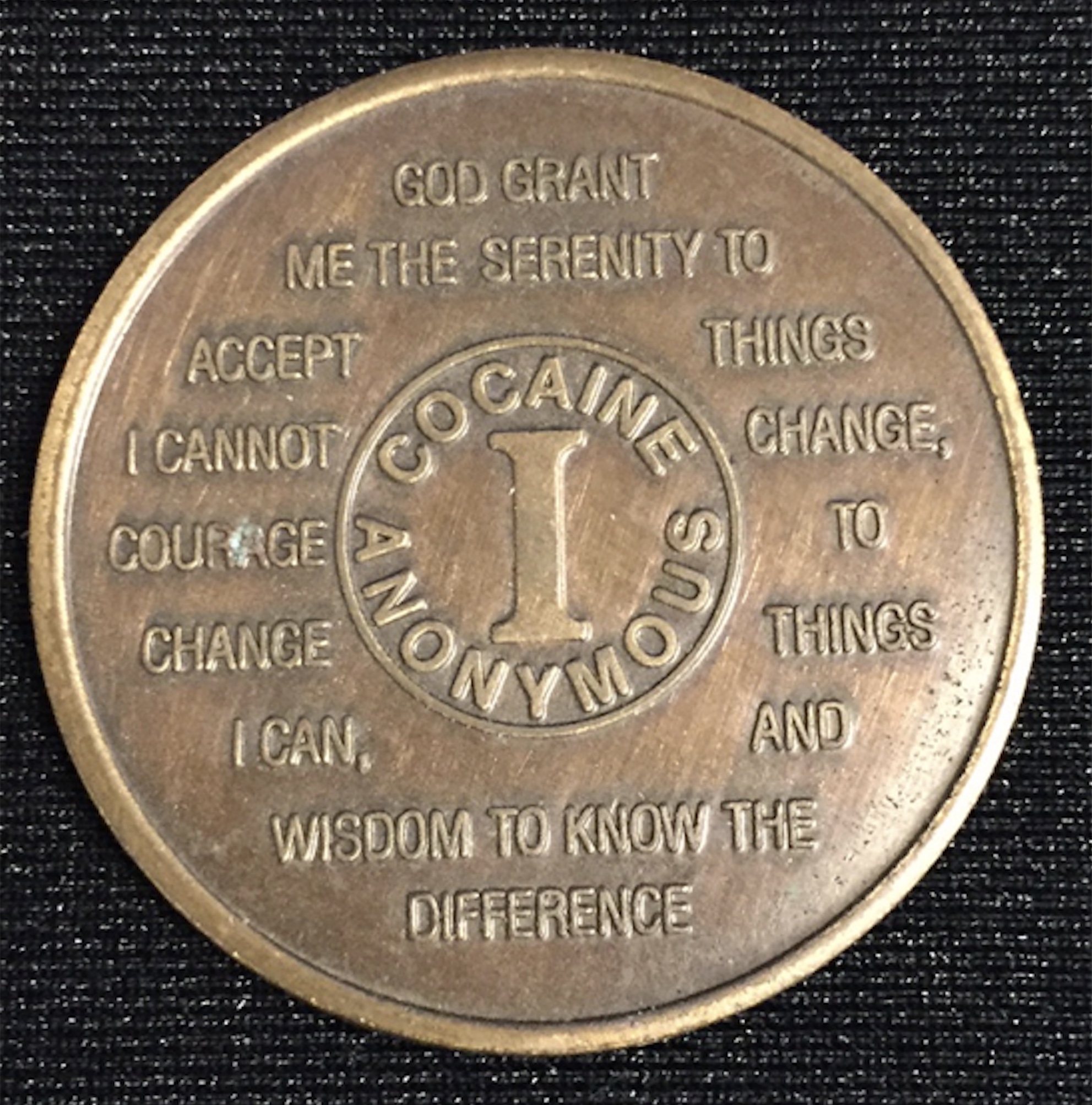 Early C.A. Sobriety Coin – The Cocaine Anonymous Virtual Museum
